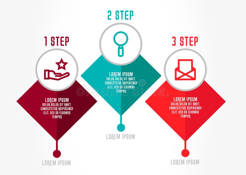 Modern 3D Vector Illustration. Infographic Template with Three Elements ...