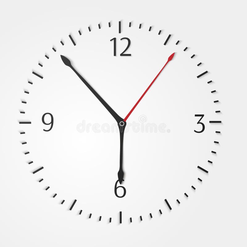 Paper Clock Face Vector Illustration. Stock Vector - Illustration of ...