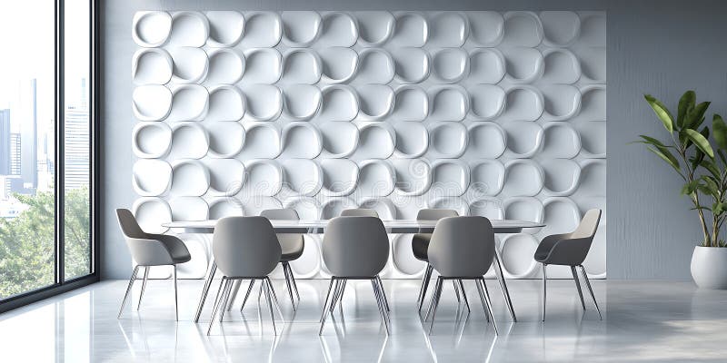 Modern 3D Wall Panel Design Interior Decor Inspiration Stock ...