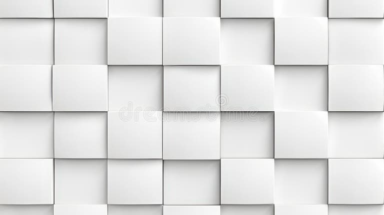 Modern 3D White Wall Panel Background with Square Texture for Interior ...