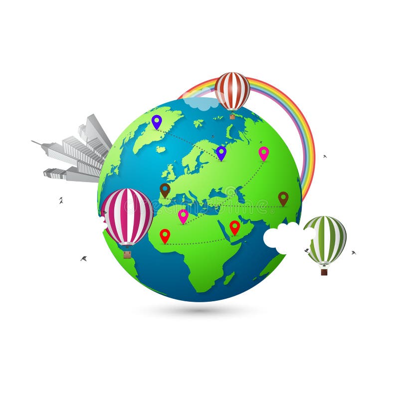 Modern 3d World Map. Creative Travel Concept Stock Vector ...