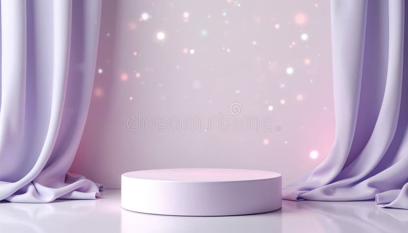 Modern Dais Design Exhibits Product on Light Platform with Soft ...