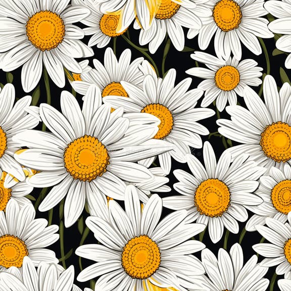 Modern Daisy Design for Packaging Stock Illustration - Illustration of ...