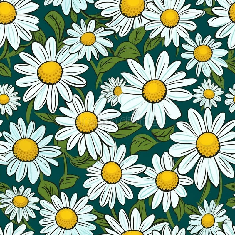 Modern Daisy Motif for Modern Design Stock Illustration - Illustration ...