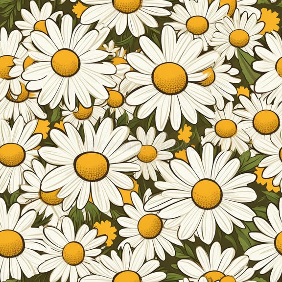 Modern Daisy Motif for Modern Design Stock Illustration - Illustration ...