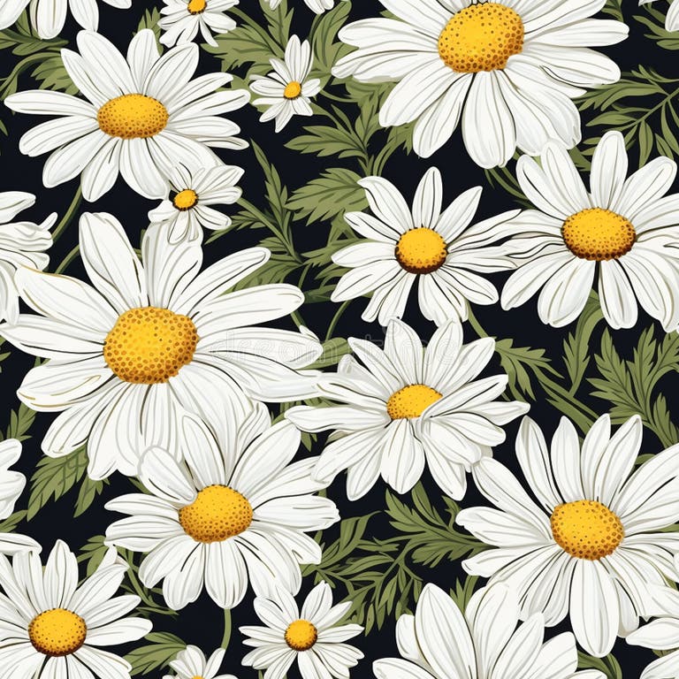 Modern Daisy Texture for Unique Texture Stock Illustration ...