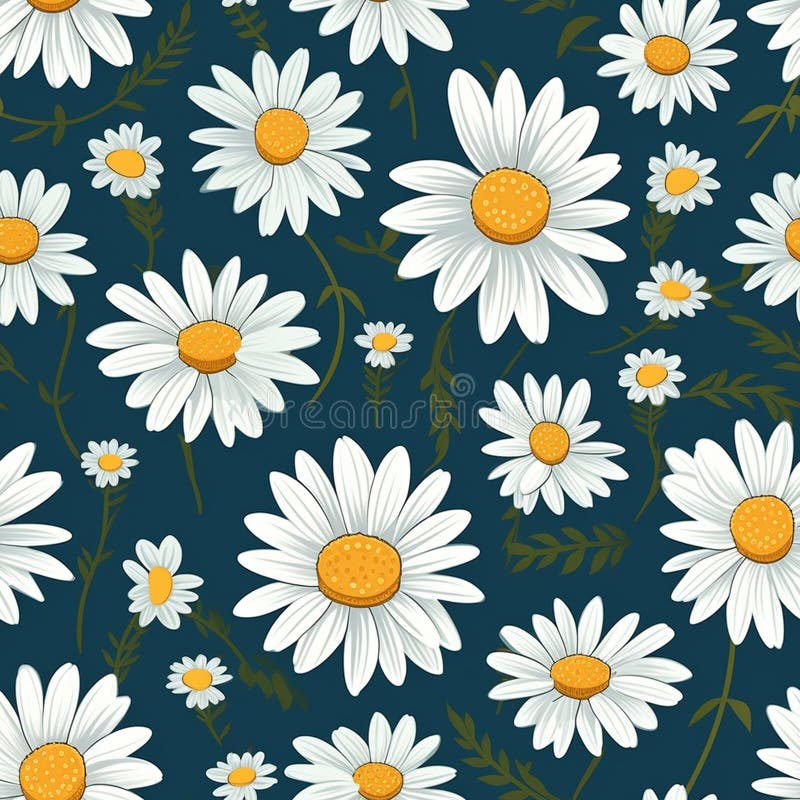 Modern Daisy Texture for Unique Texture Stock Illustration ...