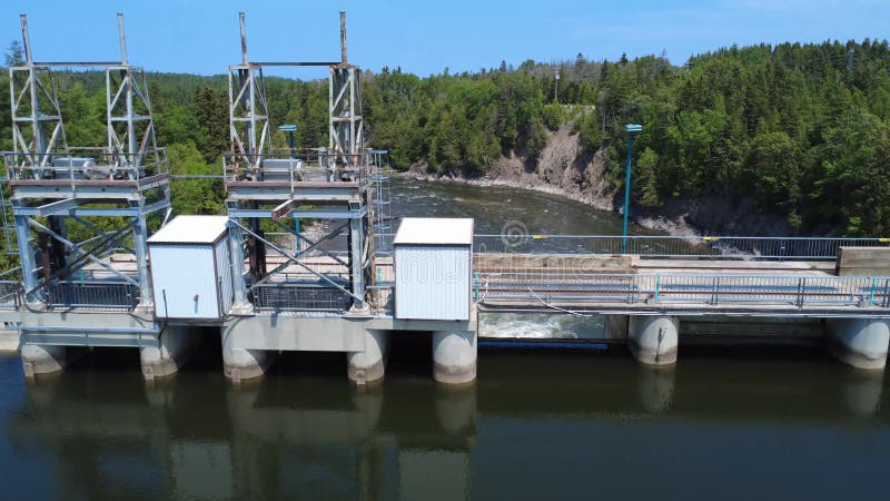 Modern Dam Gate Structure Controlling the Level and Flow of a River ...