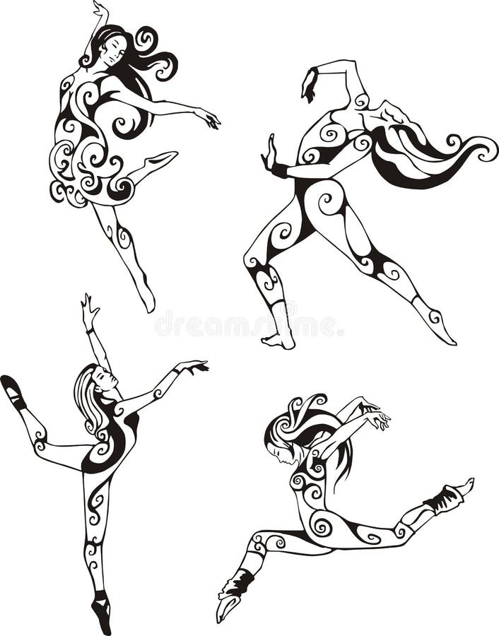 Modern dance stock vector. Illustration of dress, woman - 24894514