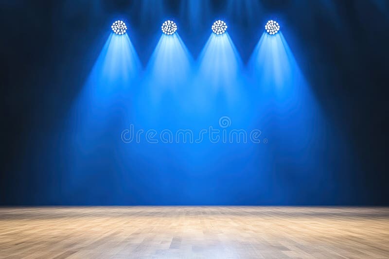 Modern Dance Performance Stage with Warm Spotlight Illumination Stock ...