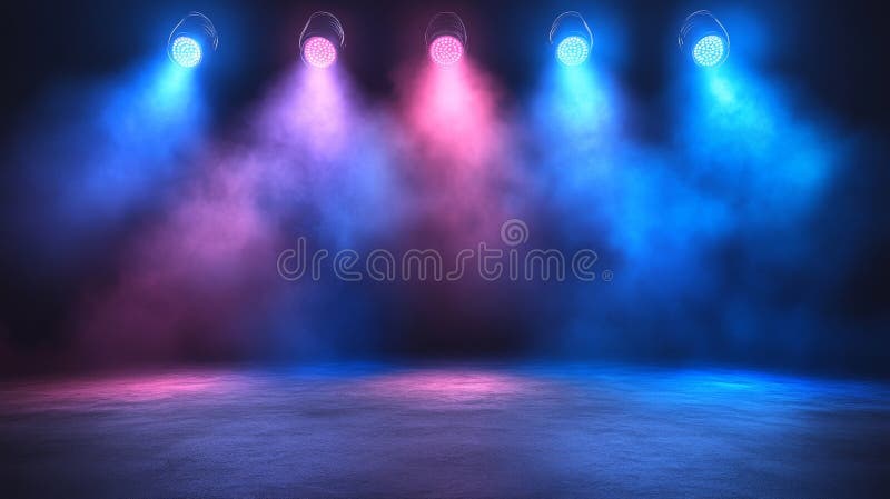A Modern Dance Stage Features a Light Background with a Spotlight ...