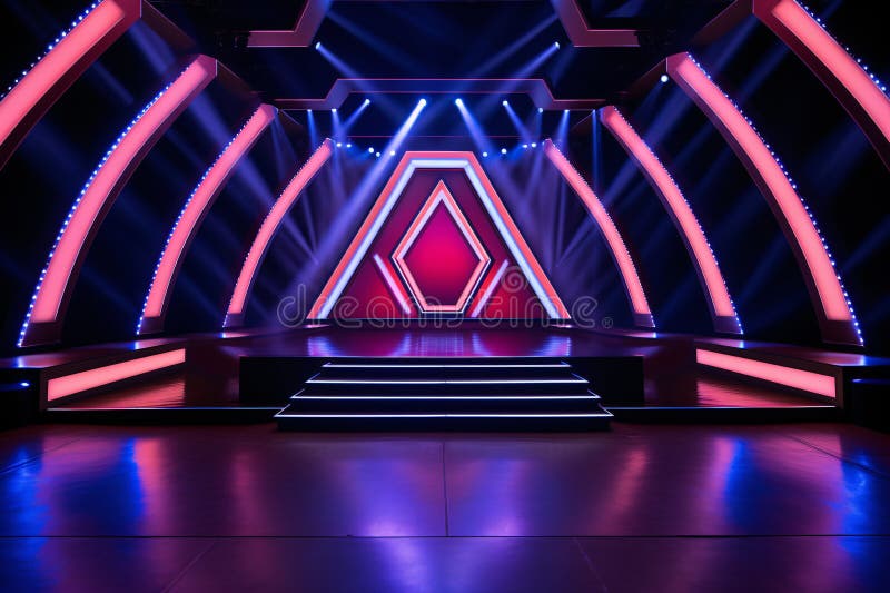 Modern Dance Stage Light Background with Spotlight Illuminated for ...