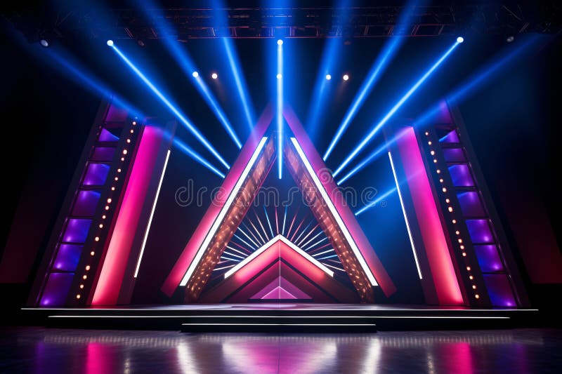 Modern Dance Stage Light Background with Spotlight Illuminated for ...