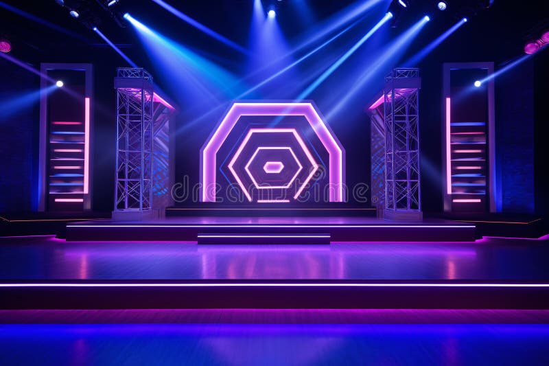 Modern Dance Stage Light Background with Spotlight Illuminated for ...