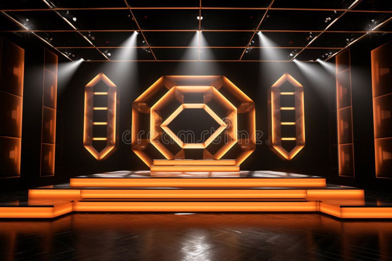 Modern Dance Stage Light Background with Spotlight Illuminated for ...