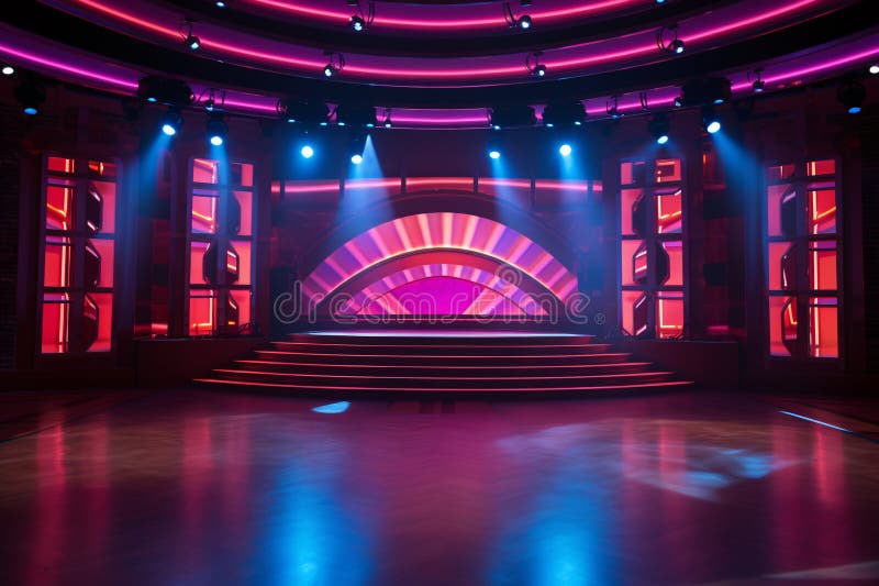 Modern Dance Stage Light Background with Spotlight Illuminated for ...