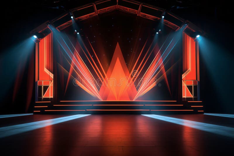 Modern Dance Stage Light Background with Spotlight Illuminated for ...