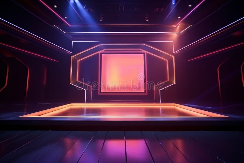 Modern Dance Stage Light Background with Spotlight Illuminated for ...