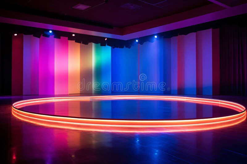 Modern Dance Stage Light Background with Spotlight Illuminated for ...