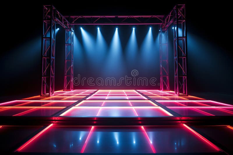 Modern Dance Stage Light Background with Spotlight Illuminated for ...