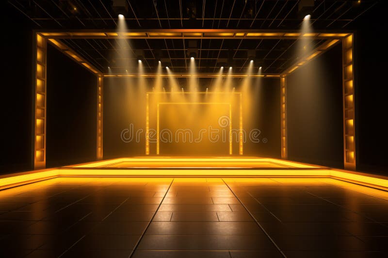 Modern Dance Stage Light Background with Spotlight Illuminated for ...