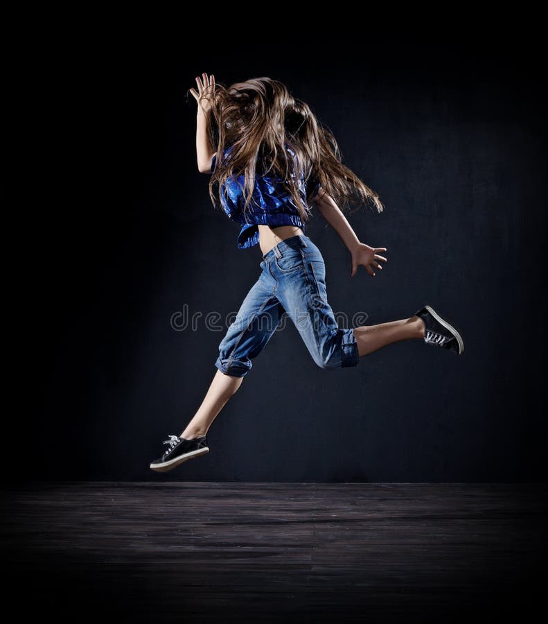 Modern Dancer Girl (dark Ver) Stock Photo - Image of girl, breakdancing ...