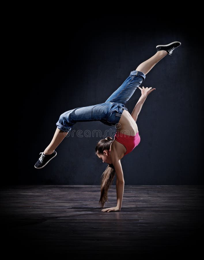 Modern Dancer Girl (dark Ver) Stock Image - Image of elegance, modern ...