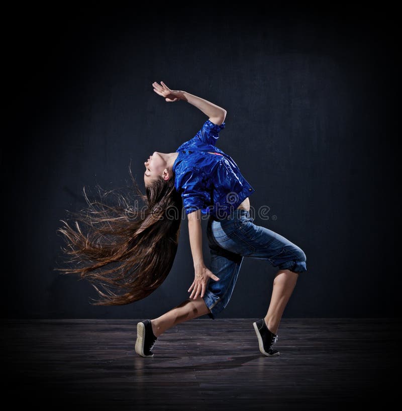 Modern Dancer Girl (dark Ver) Stock Image - Image of gymnastics ...