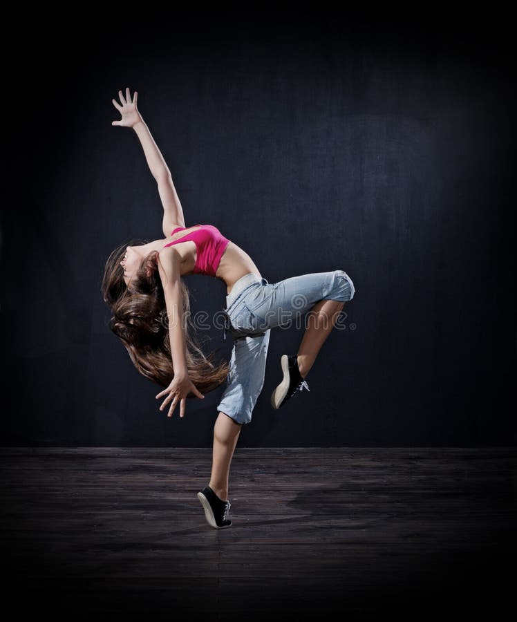 Modern Dancer Girl (dark Ver) Stock Photo - Image of girl ...