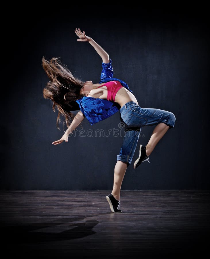 Modern dancer girl stock image. Image of beautiful, fitness - 56221939