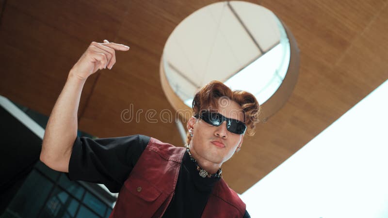 Modern Dancer Posing at Camera with Confident with Low Angle Camera ...