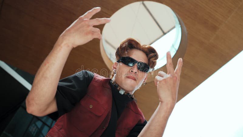 Modern Dancer Posing at Camera with Confident with Low Angle Camera ...