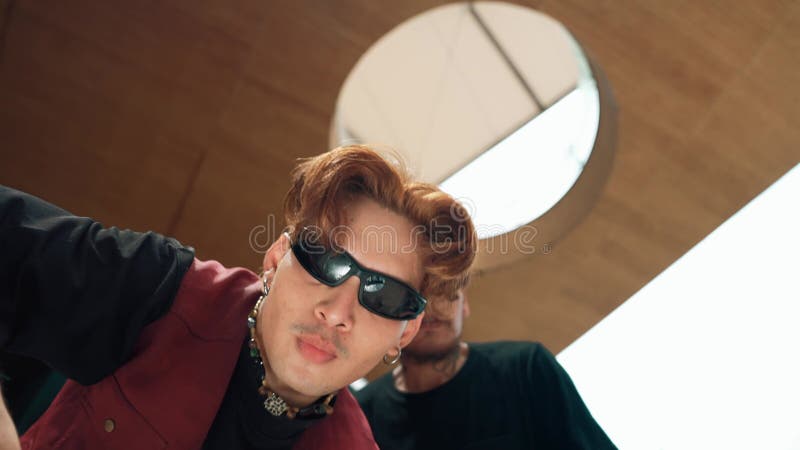 Modern Dancer Posing at Camera with Confident with Low Angle Camera ...