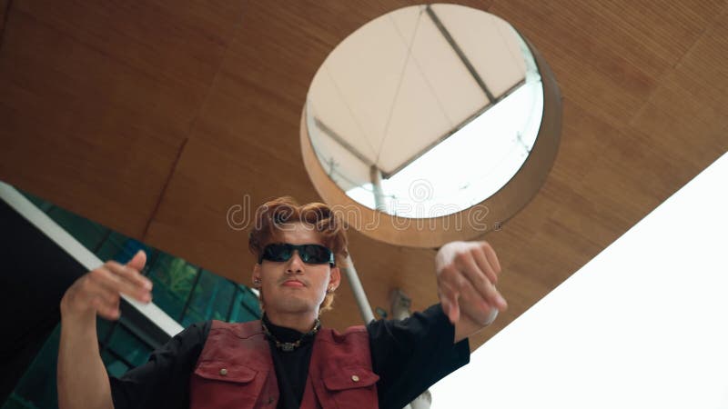 Modern Dancer Posing at Camera with Confident with Low Angle Camera ...