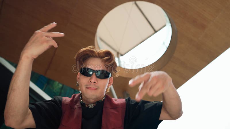 Modern Dancer Posing at Camera with Confident with Low Angle Camera ...