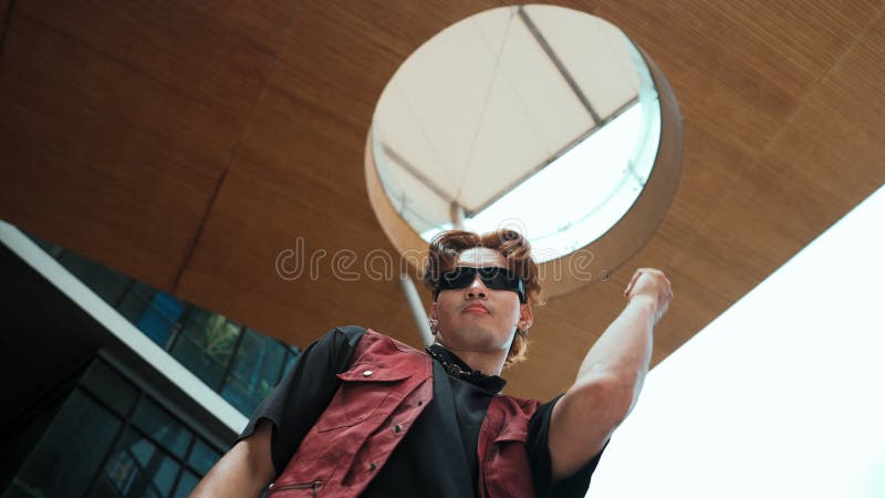 Modern Dancer Posing at Camera with Confident with Low Angle Camera ...