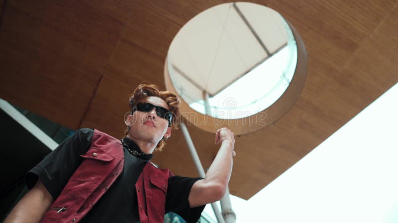 Modern Dancer Posing at Camera with Confident with Low Angle Camera ...