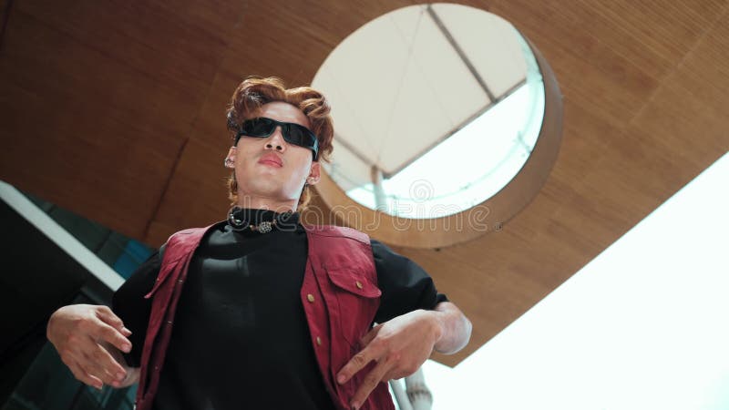 Modern Dancer Posing at Camera with Confident with Low Angle Camera ...