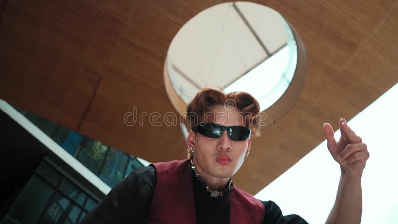 Modern Dancer Posing at Camera with Confident with Low Angle Camera ...