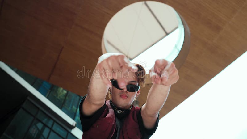 Modern Dancer Posing at Camera with Confident with Low Angle Camera ...