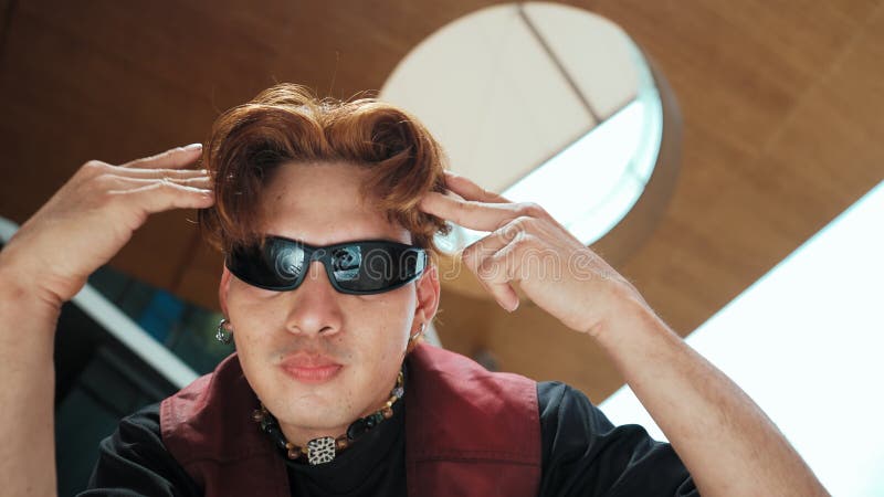 Modern Dancer Posing at Camera with Confident with Low Angle Camera ...