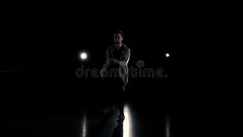 Modern dancer on stage stock video. Video of nightlife - 93668297