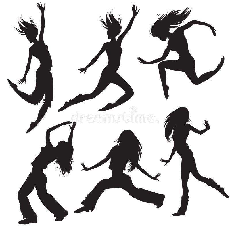 Modern Dancers Icons and Symbols Stock Vector - Illustration of figure ...