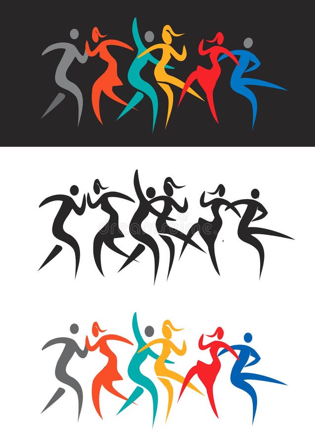 Modern dancing icons stock vector. Illustration of ballet - 38207197