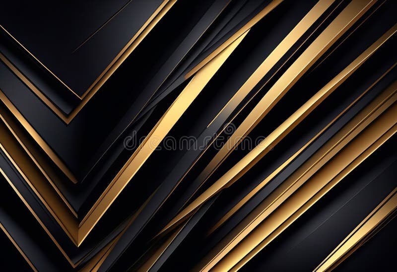 Modern Dark Black and Golden Slant Lines Luxury Background Stock ...