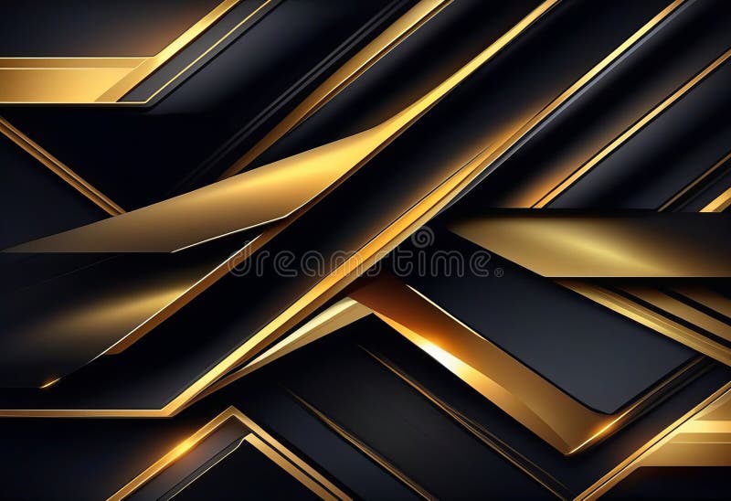 Modern Dark Black and Golden Slant Lines Luxury Background Stock ...