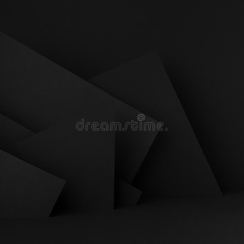 Modern Dark Black Stage Mockup Abstract Geometric Pattern of Corners ...