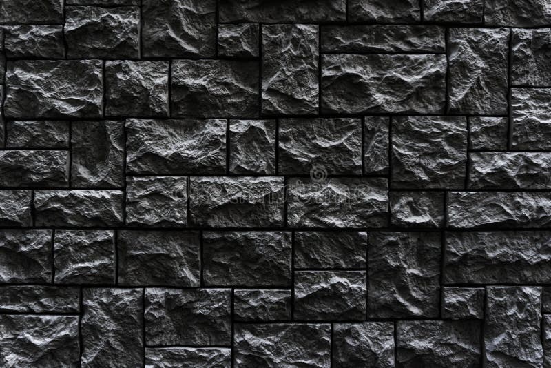Modern Dark Brick Wall. Pattern of Decorative Stone Wall Background ...