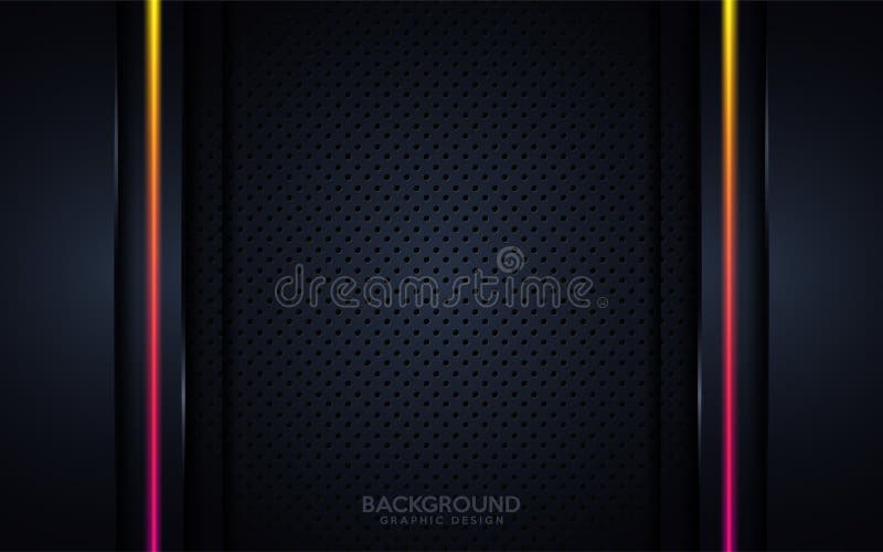 Modern Dark Colorful Luminous Background. Vector Graphic Illustration ...