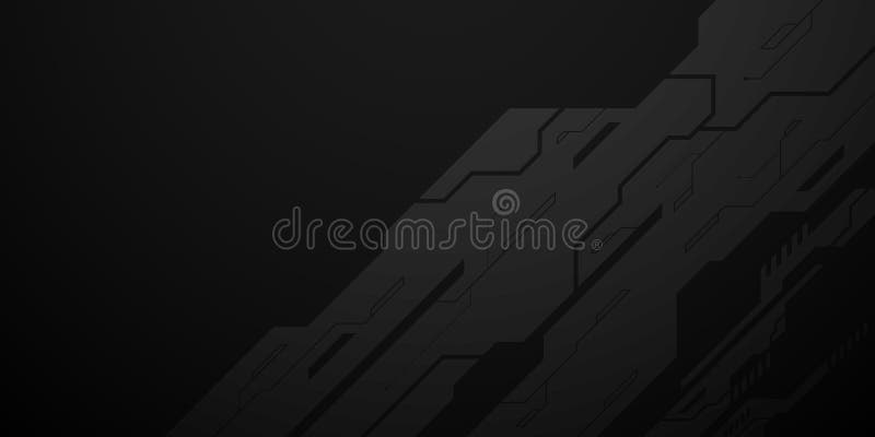 Modern Dark Corner Cybernetic Technology Banner Background Stock ...